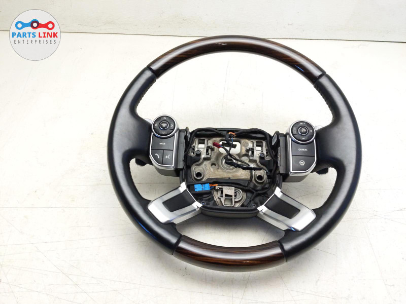 2013-21 RANGE ROVER L405 STEERING WHEEL MACASSAR WOOD LEATHER HEATED ...