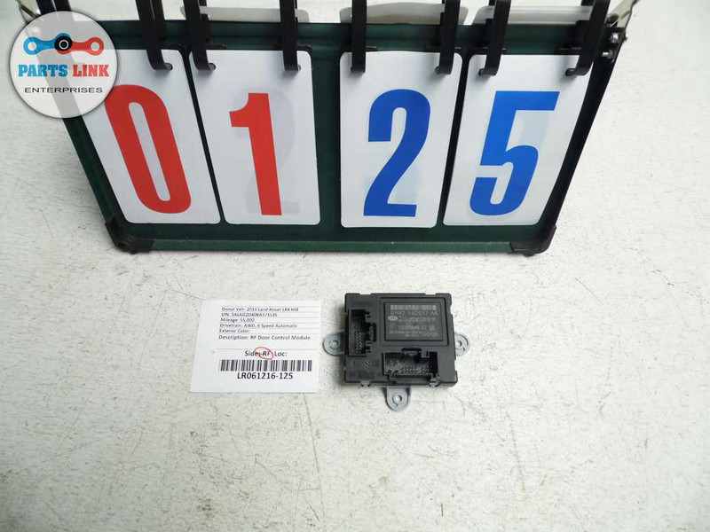 2010-2016 LAND ROVER LR4 FRONT RIGHT DOOR CONTROL MODULE COMPUTER RANGE ...
