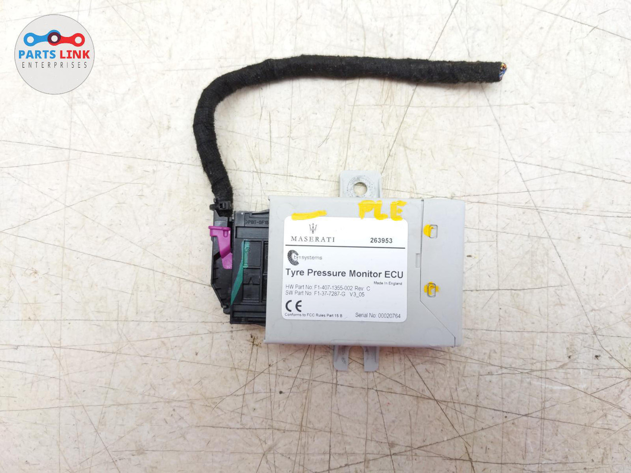 2009-16 MASERATI GRANTURISMO TPMS TIRE PRESSURE MONITORING CONTROL ...