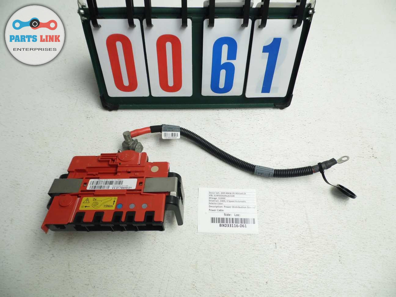 2007-2010 BMW X5 E70 POWER DISTRIBUTION BOX W/ POSITIVE CABLE CONTROL ...