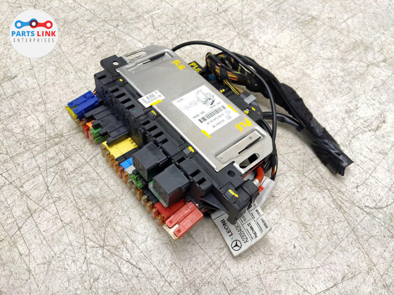 09-12 MERCEDES SL63 AMG REAR FUSEBOX POWER SAM RELAY FUSE BOX HARNESS ...