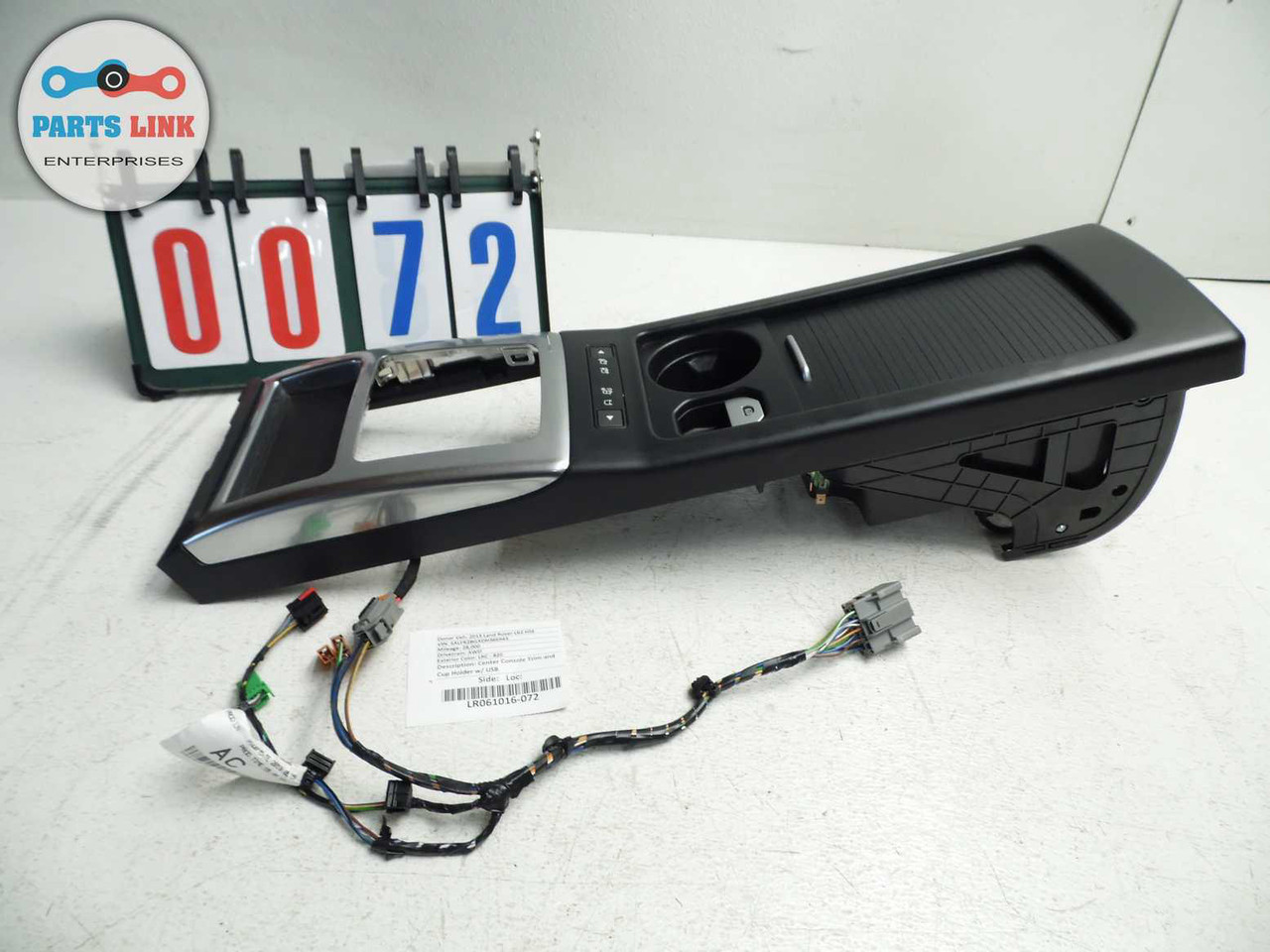 2013-2015 LAND ROVER LR2 CENTER CONSOLE TRIM CUP HOLDER SHIFTER BEZEL ...