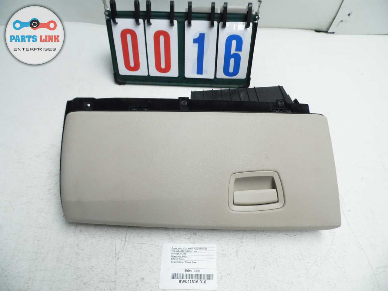 2009-2010 BMW F02 750 750LI GLOVE BOX GLOVEBOX ASSEMBLY STORAGE ...