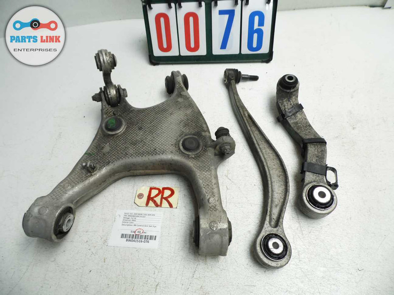 2009-2012 BMW F02 750 750LI REAR RIGHT CONTROL ARM SET 3 PC ARMS LOWER ...