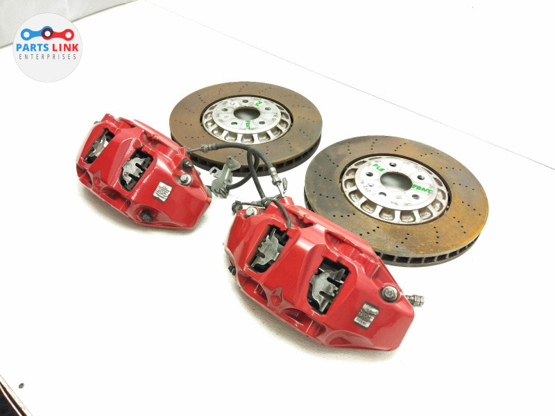 2022-23 AUDI RS3 FRONT BRAKE CALIPER DISC ROTOR RIGHT LEFT RED PADS SET ...