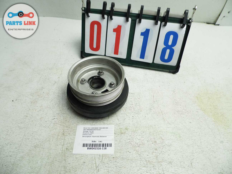 2009-2015 BMW F02 750 750LI HARMONIC BALANCER PULLEY WHEEL PULEY 550I ...