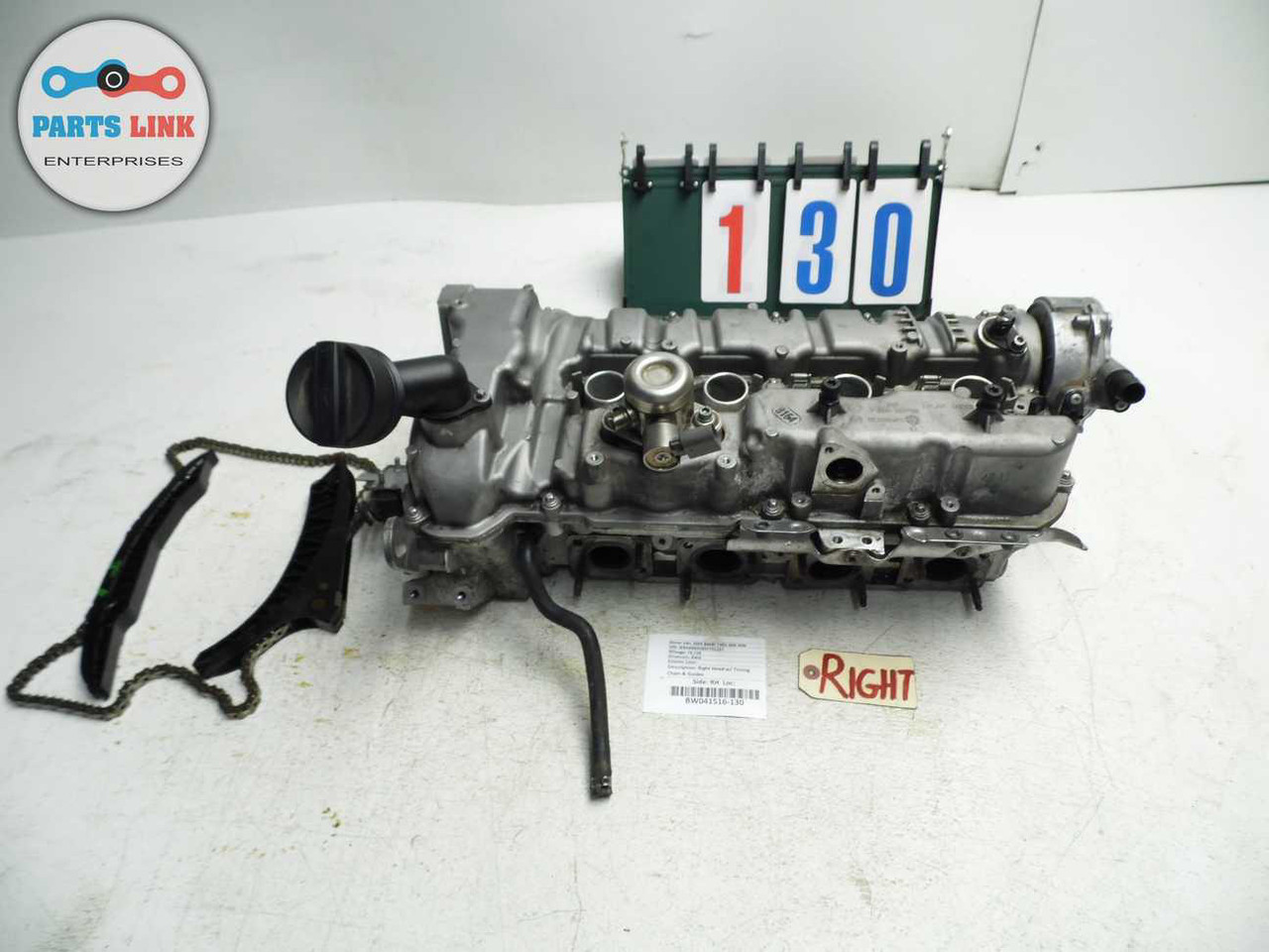 09-12 BMW F02 750LI RIGHT ENGINE MOTOR CYLINDER HEAD TIMING VALVE 4.4L ...