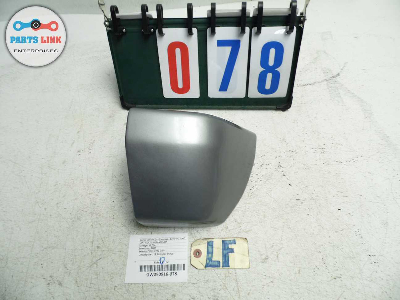 03-11 MERCEDES G W463 G55 AMG FRONT LEFT GRAY BUMPER PIECE SIDE PANEL ...