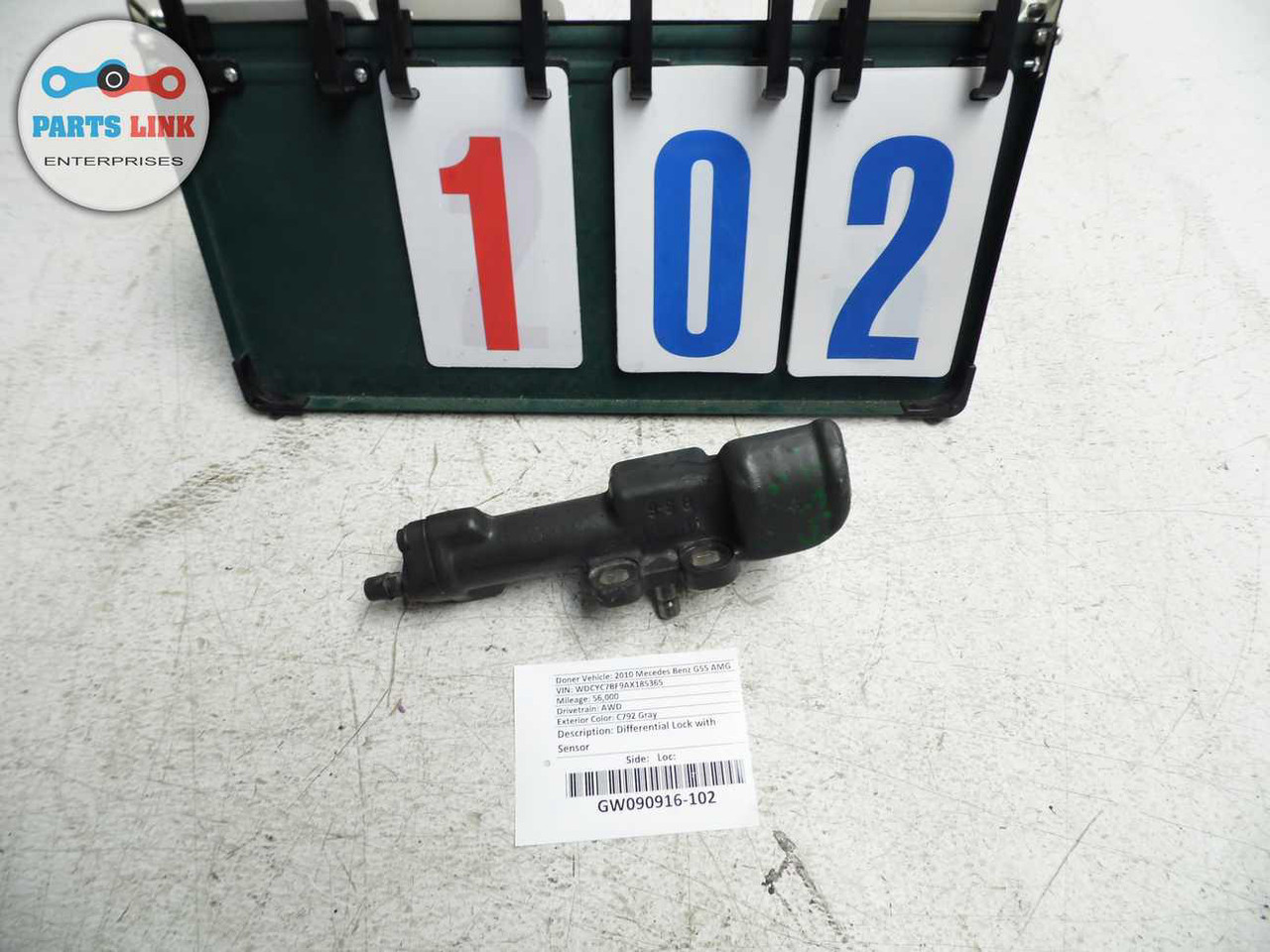 2010 MERCEDES G-CLASS W463 G55 AMG DIFFERENTIAL LOCK W/ SENSOR ACTUATOR ...