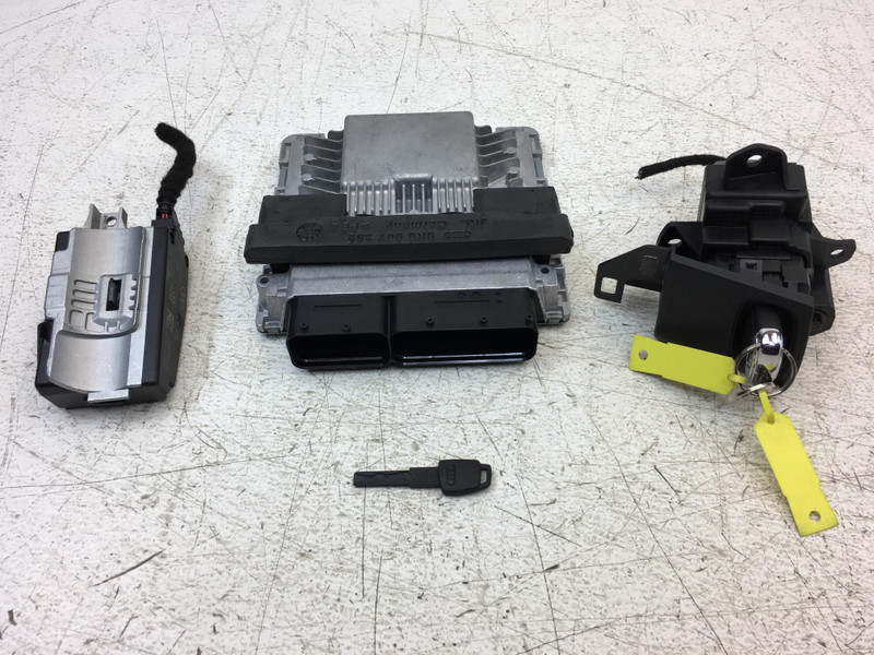 2009 AUDI A5 A4 3.2L ENGINE COMPUTER ECM MODULE KEY CYLINDER IGNITION ...