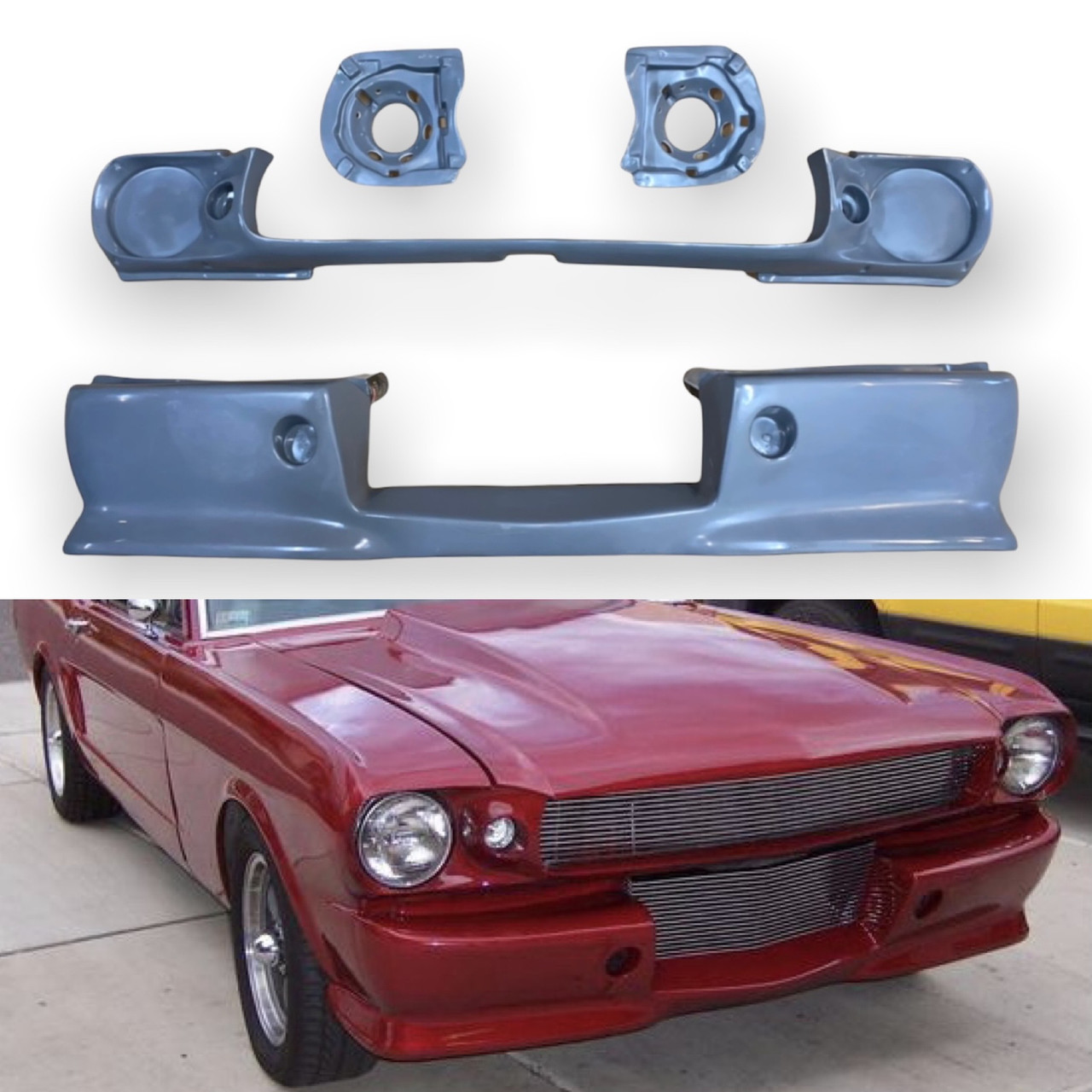 1965 1966 Mustang E 2 style front end conversion restomod Coupe Fastback