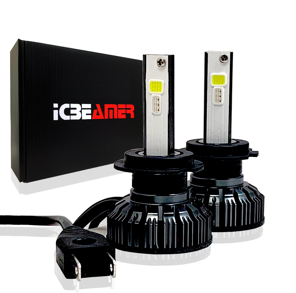 ICBEAMER H7 Canbus 7200lm LED+ RGB Fog/ Headlight Daytime Running Light ...