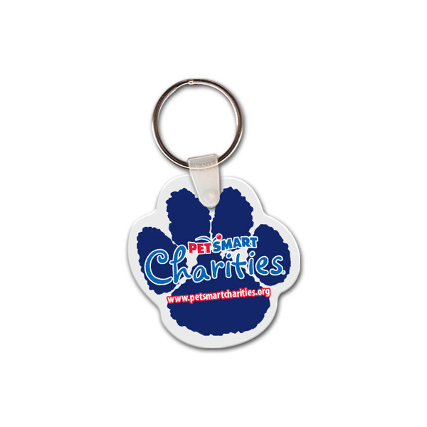 Paw Shaped Custom Rubber Key Chain - www.OnlineRiver.com