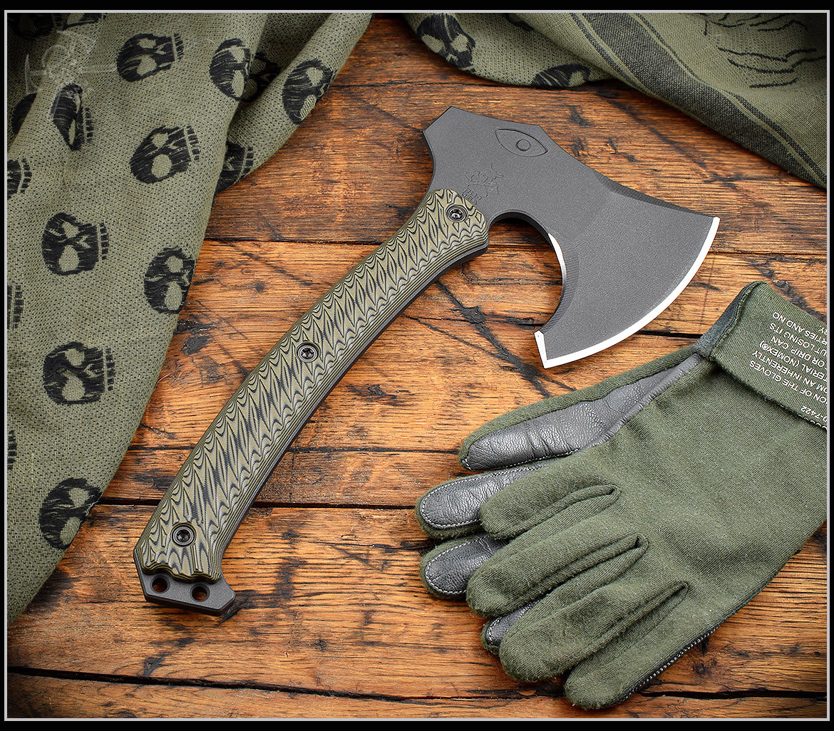 RMJ Tactical Weezerker Camp Ax | Dirty Olive | National Knives, LLC