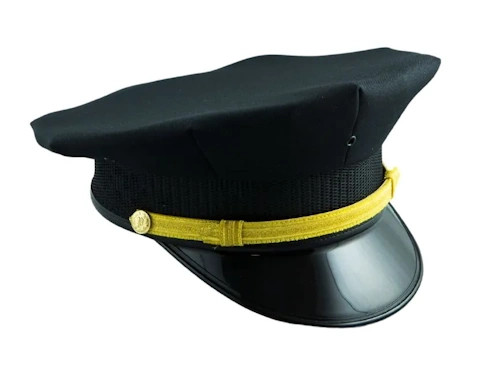 Black 8 point Police Cap | J. Higgins
