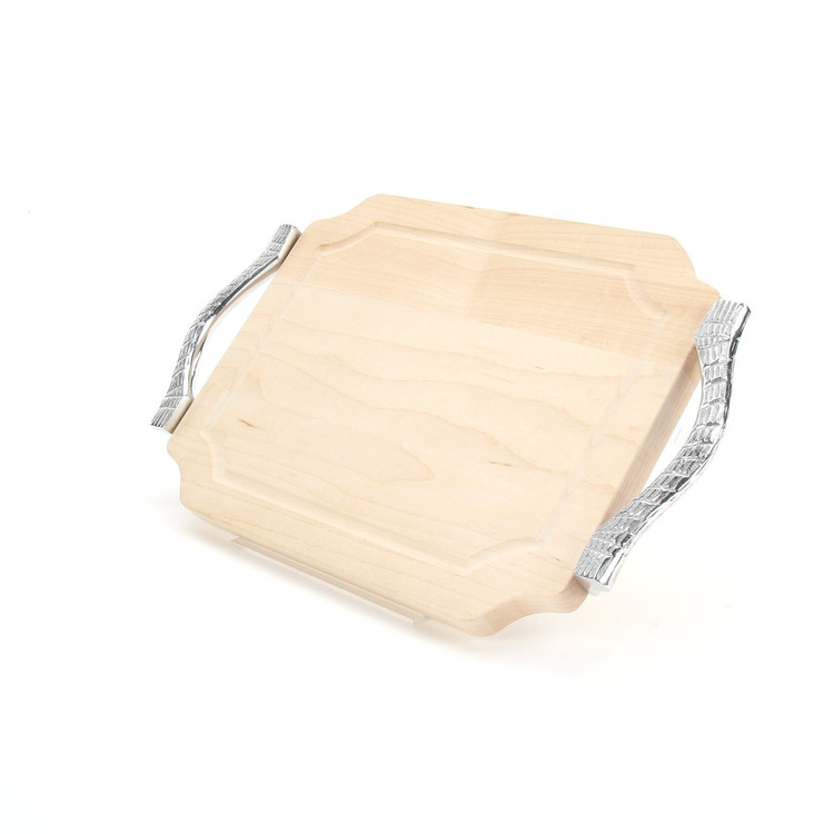 Engraved 9" x 12" Scalloped Maple Cutting Board (w/ Rope Handles ...