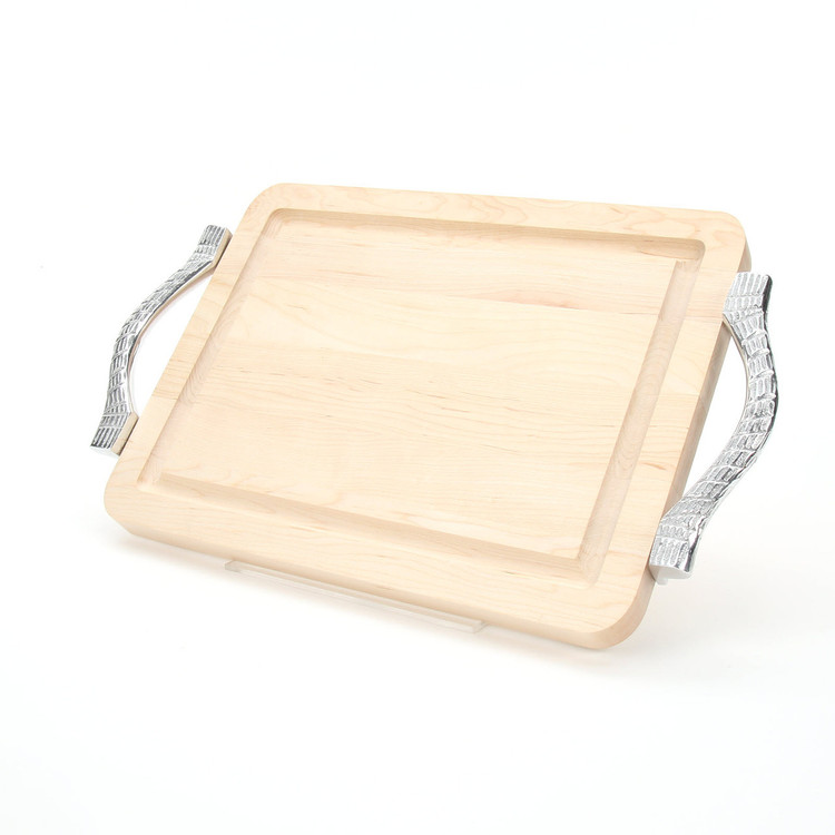 Laser Wiltshire 9" x 12" Cutting Board - Maple (w/ Rope Handles)