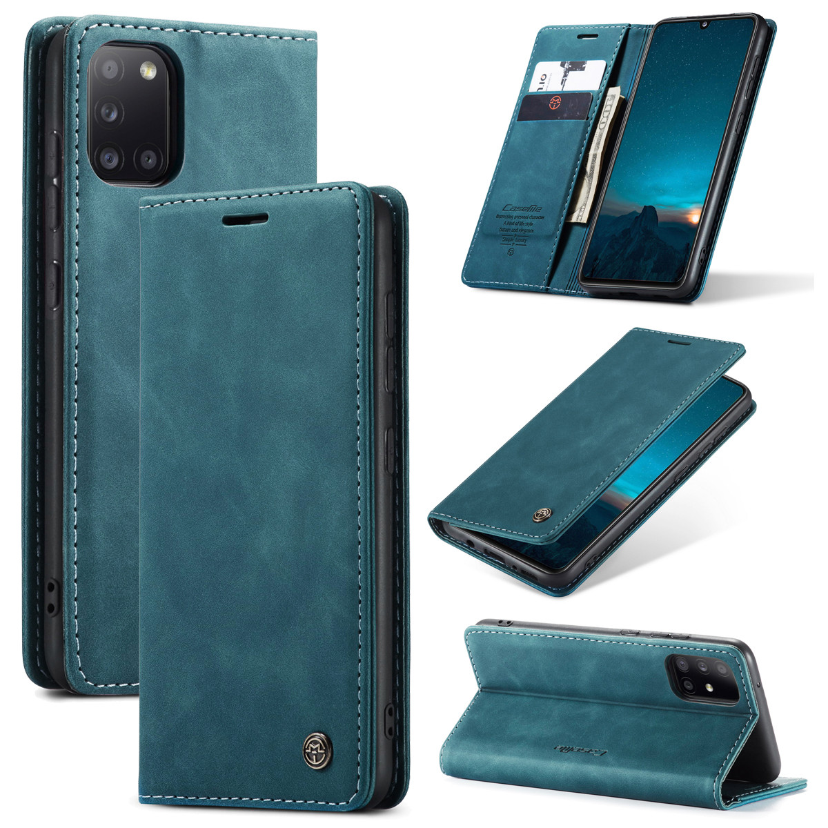 CaseMe Samsung Galaxy A31 Classic PU Leather Folio Case Cover A315 ...