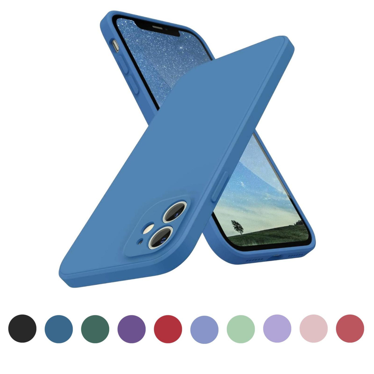 iPhone 12 Soft Liquid Silicone Shockproof Case Cover Apple iPhone12 ...