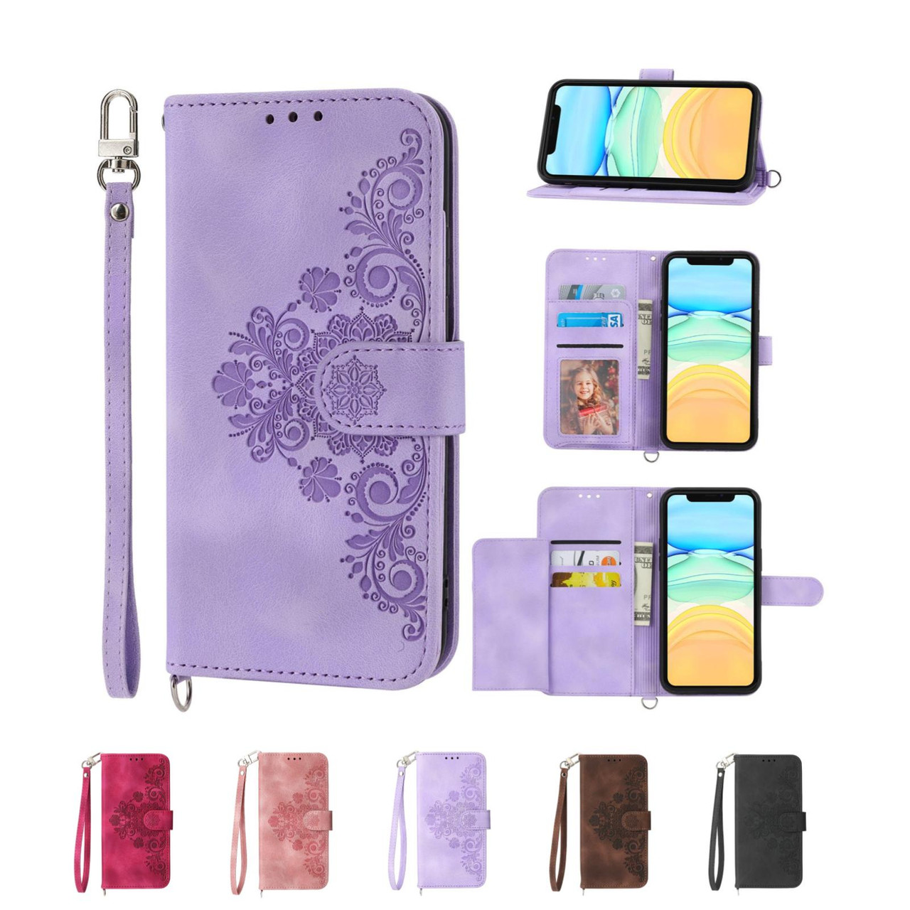 OPPO A40 4G Wallet Case Cover Extra Card Slots w/ Strap - myCaseCovers