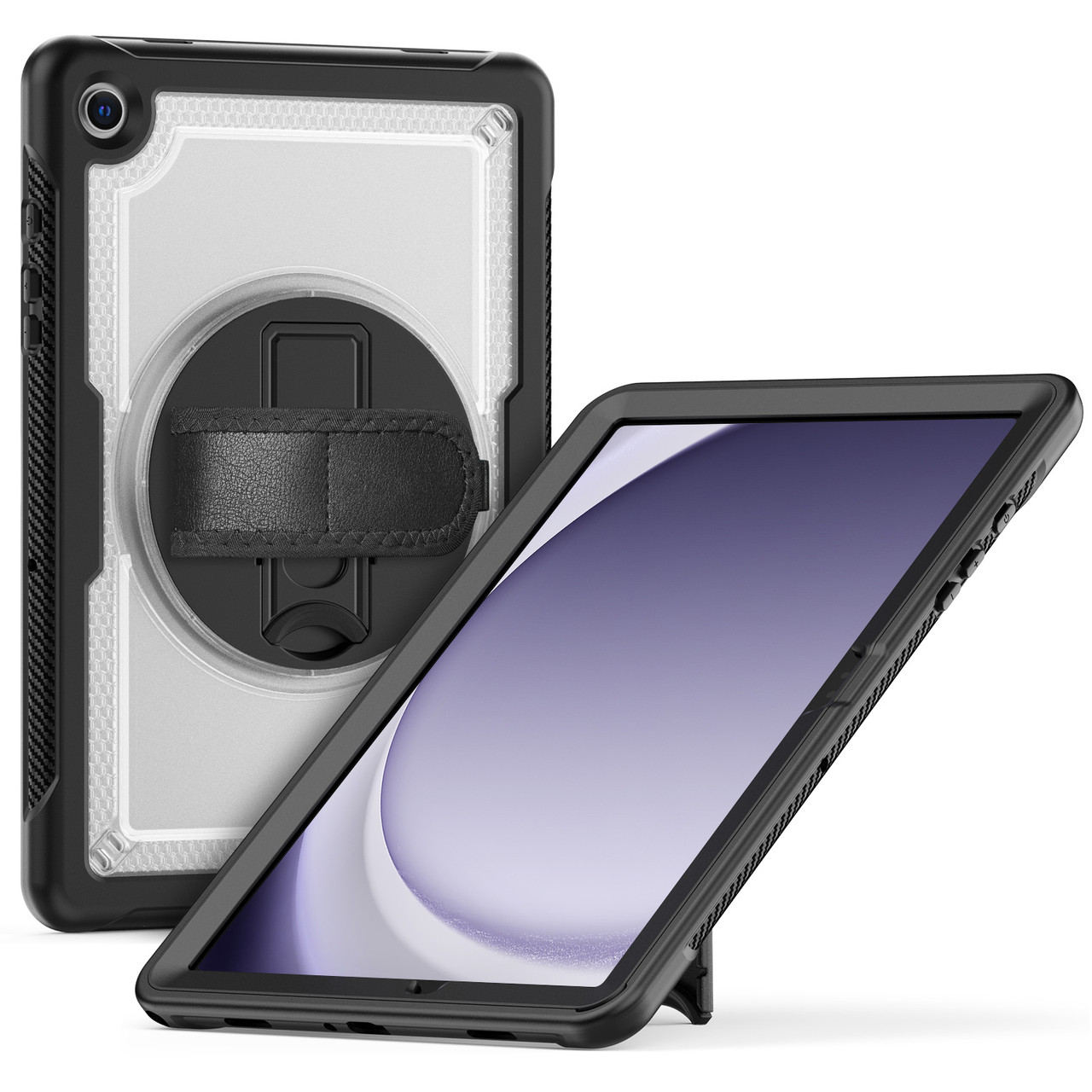 Shockproof Samsung Galaxy Tab A11+ Plus 11" Clear Back Rotate Hand ...