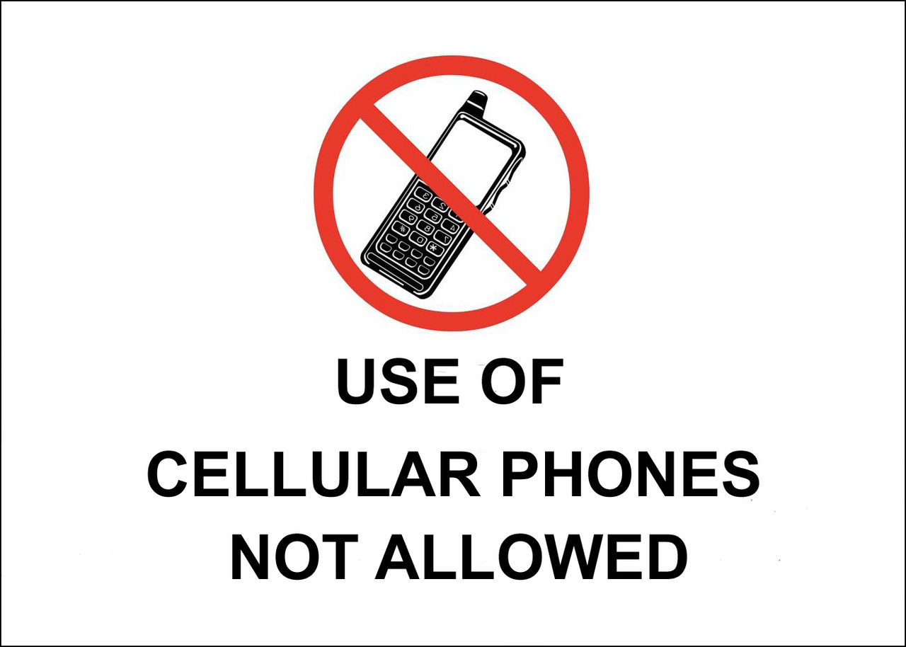 Cell Phone Use Not Allowed Label - Security Labels | Zing