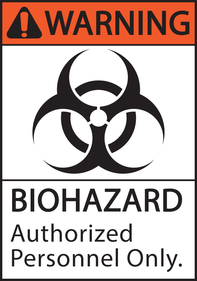 Warning Biohazard, Authorized Personnel Only Sign | Zing
