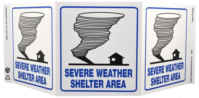 Severe Weather Sign, Projects 5" - Triview Signs | Zing