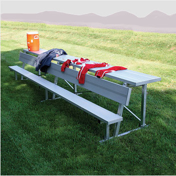 MacGregor Aluminum Player Bench with Shelf