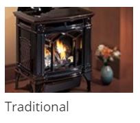 Hampton Cast iron Gas Stove, SKU:H154E-NG11/H155E-NG11 | Embers Living
