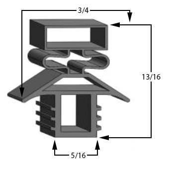 Profile 691 - Custom Drawer Gasket - Green Gaskets | Cooler & Freezer ...
