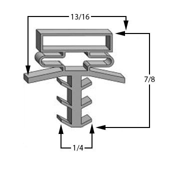Profile 301 - Custom Walk-in Door Gasket - Green Gaskets | Cooler ...