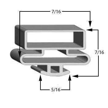 Profile 010 - Custom Walk-in Door Gasket - Green Gaskets | Cooler ...