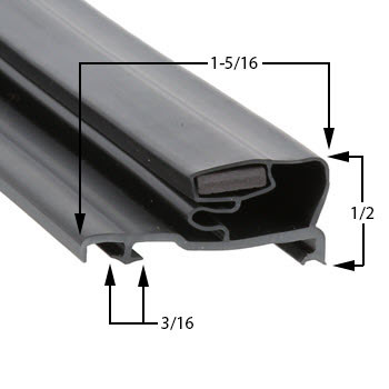 Profile 290 - Custom Walk-in Door Gasket - Green Gaskets | Cooler ...