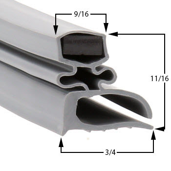 Profile 702 - Custom Walk-in Door Gasket - Green Gaskets | Cooler ...