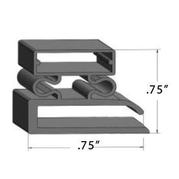 Profile 493 - Custom Walk-in Door Gasket - Green Gaskets | Cooler ...