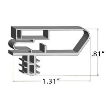 Profile 783 - Custom Walk-in Door Gasket - Green Gaskets | Cooler ...