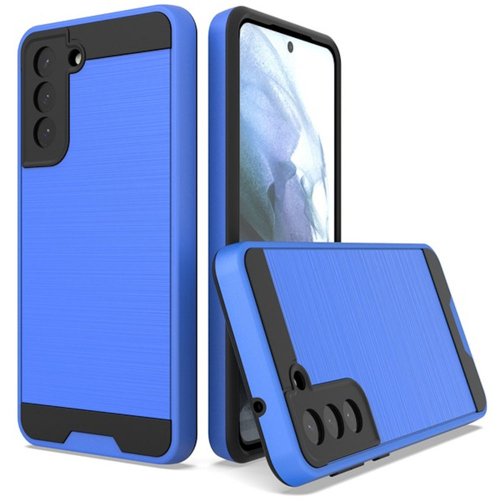 Brushed Metal Texture Hybrid Armor Case for Samsung Galaxy S21 FE 5G ...