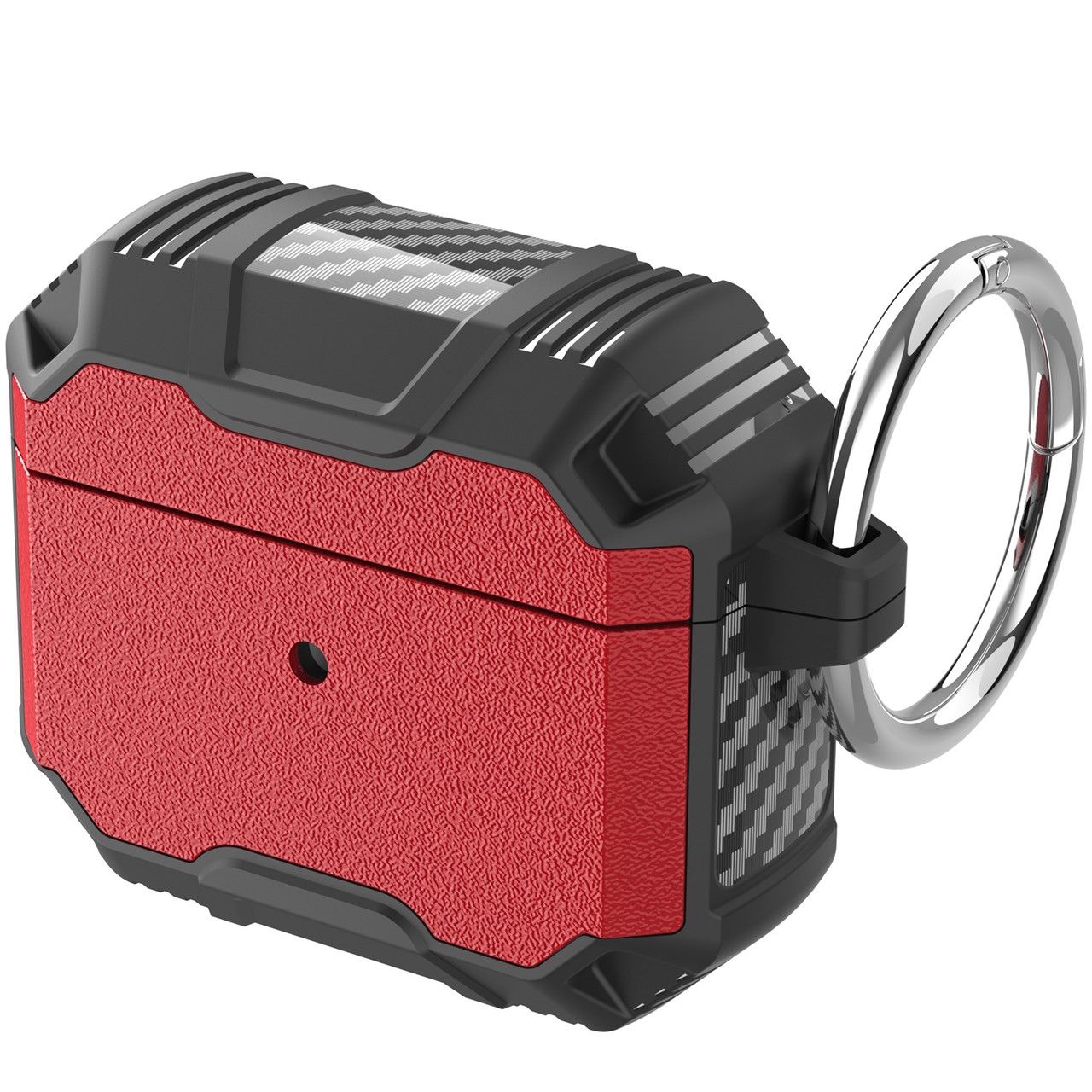 Carbon Series TUFF Hybrid Case for AirPods (3rd Generation) - Red Black ...