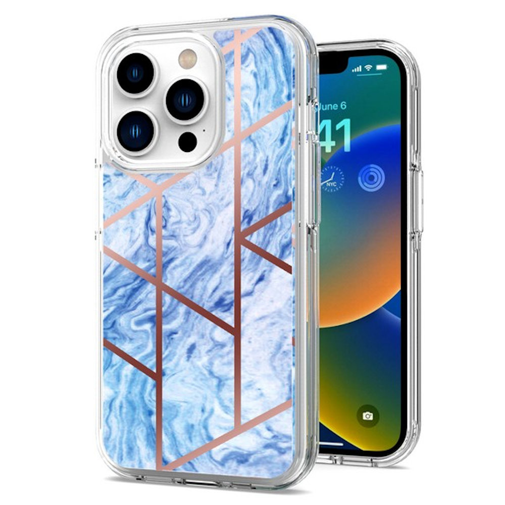 Marble Series Dual Layer Designer Case for iPhone 14 Pro Max - Ocean ...