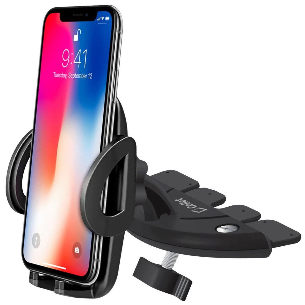 CD Slot Phone Mount with 360 Degree Cradle Rotation and Stabilizing ...