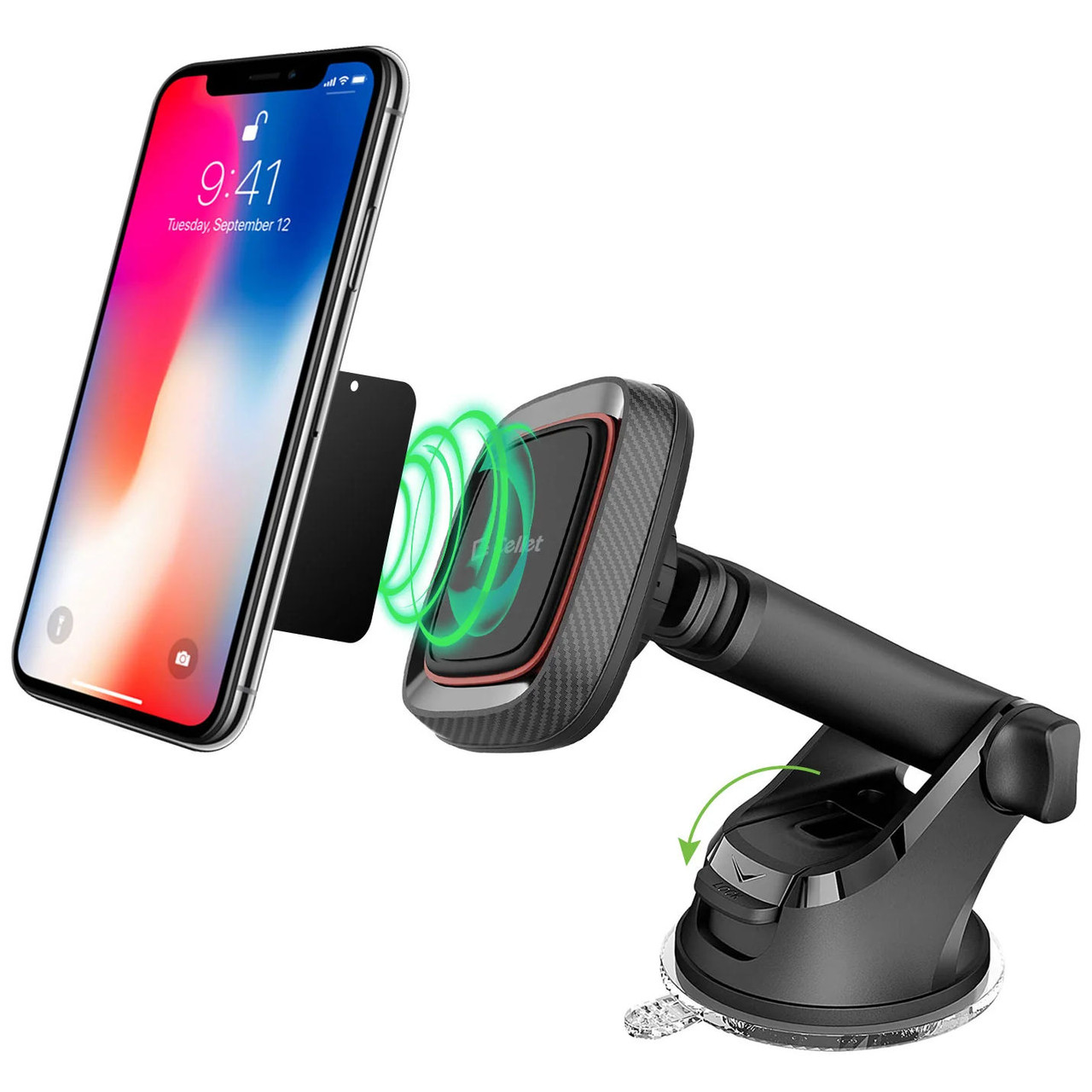 Magnetic Windshield and Dashboard Cell Phone Mount with Telescopic ...