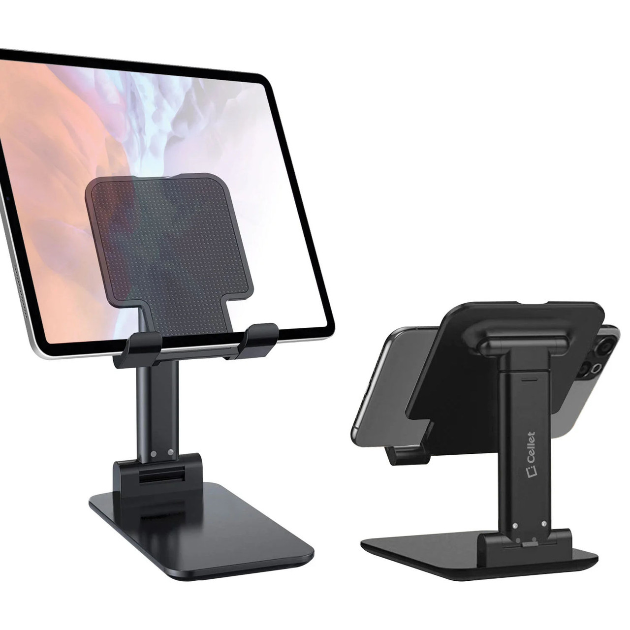 Foldable Heavy Duty Adjustable Smartphone and Tablet Desktop Stand ...