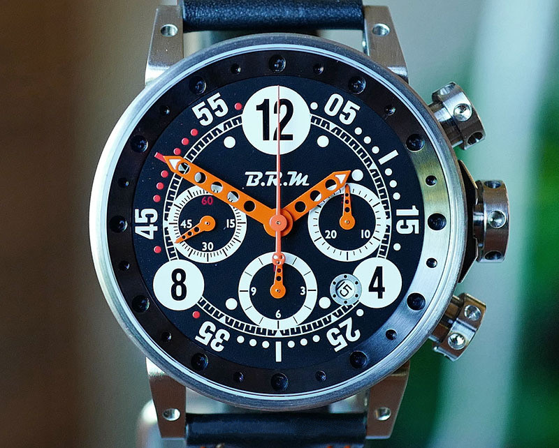 BRM V12 Automatic Date Chronograph Black & Orange Dial 44mm - Watches ...