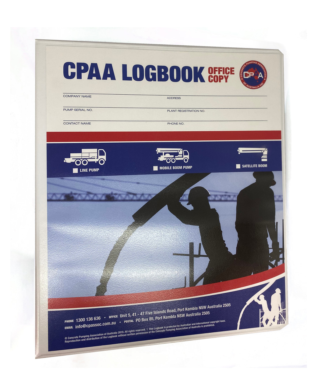 Office Copy Logbook (Folder) - Concrete Pumping Association of Australia