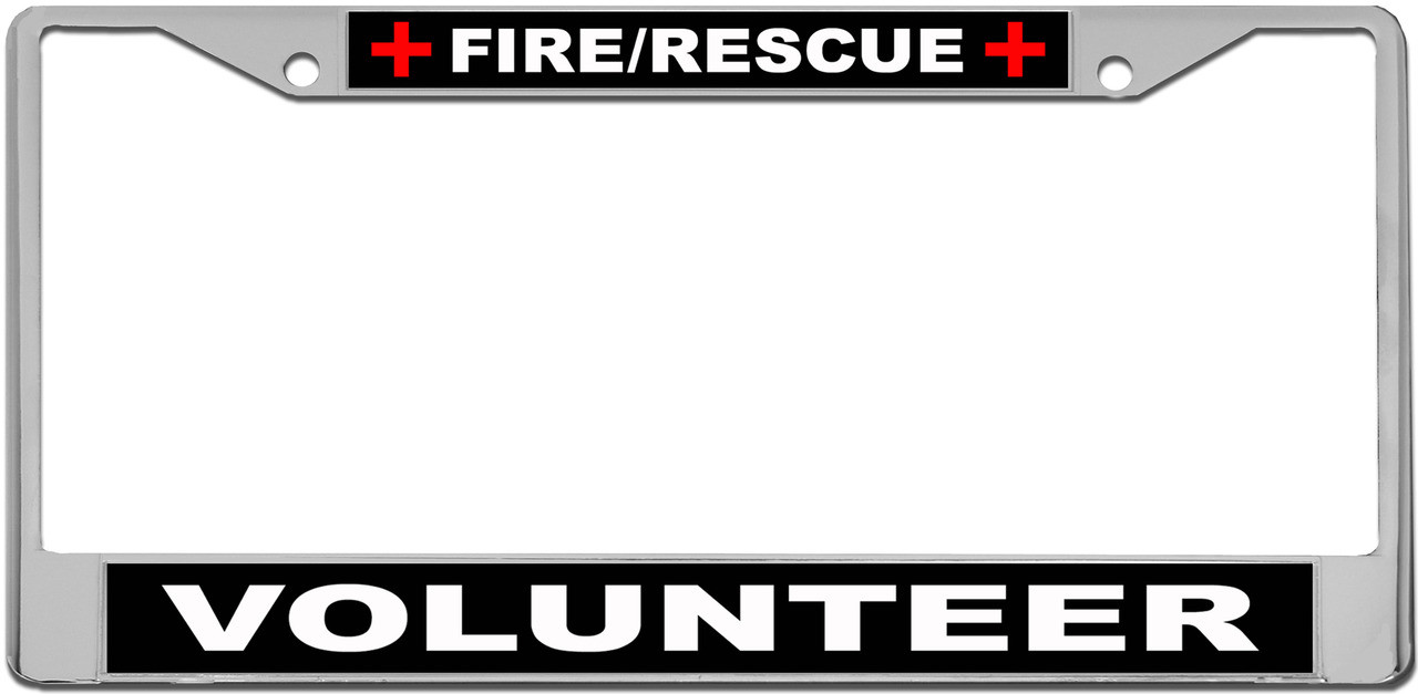 Fire/Rescue Volunteer Custom License Plate Frame