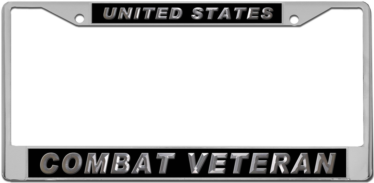 United States Combat Veteran Custom License Plate Frame