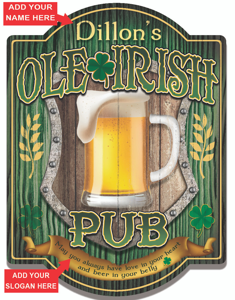 Personalized Irish Pub Wall Sign