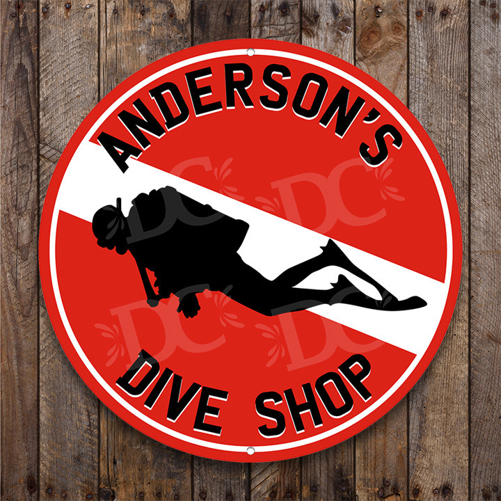 scuba diving flag logo