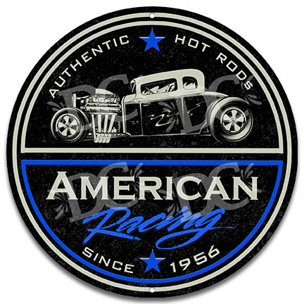 American Racing Garage Authentic Hot Rods Metal Wall Sign - Redeye ...